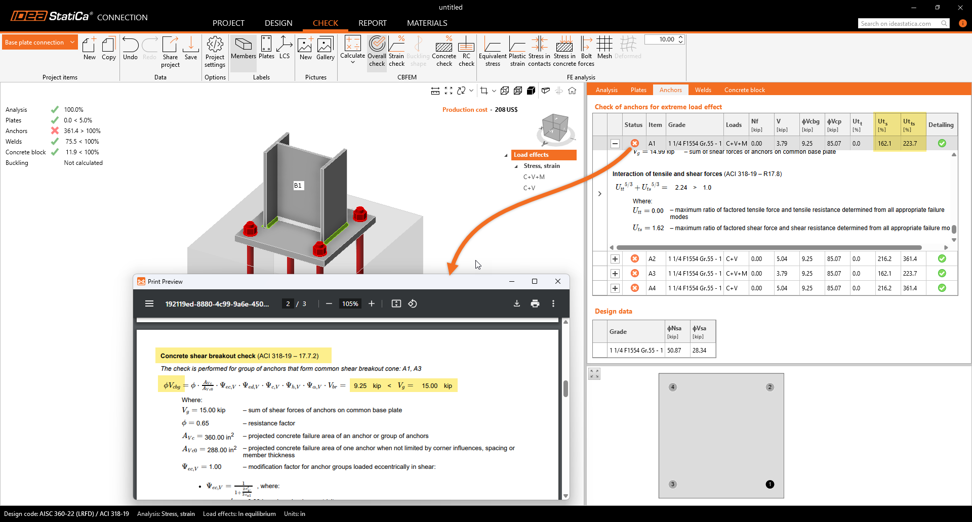ACI - Connection app and Detail 3D integration tutorial | IDEA StatiCa
